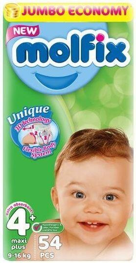 Molfix 4+ Jumbo 54 броя, справочник с цени от бебешки онлайн магазини