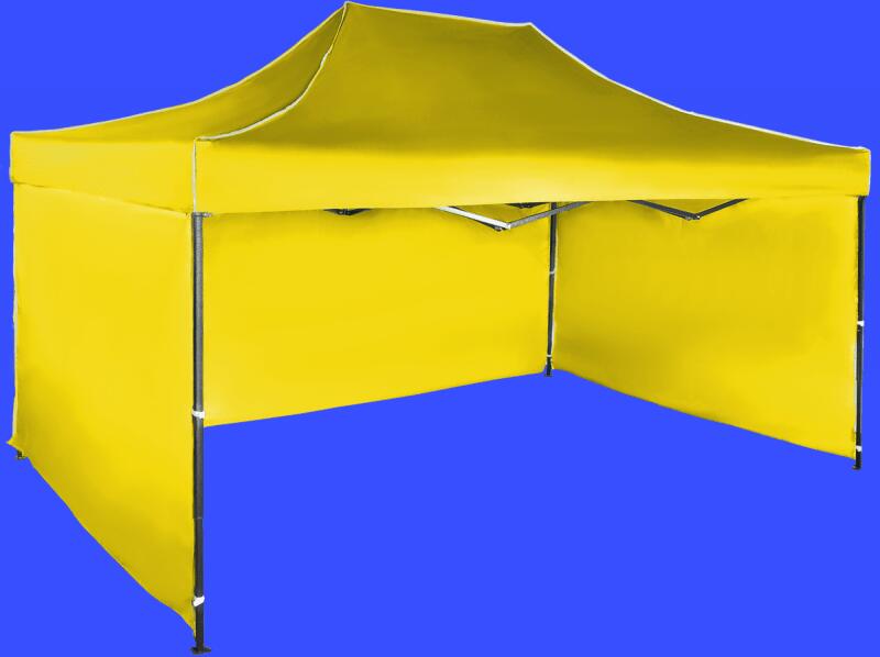 Expodom Pavilion de grădină 3x4, 5m - din oțel, Galben, 3 pereţi ...