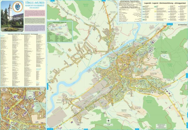 Harta Municipiului Târgu Mureș MS (Harta de perete) - Preturi