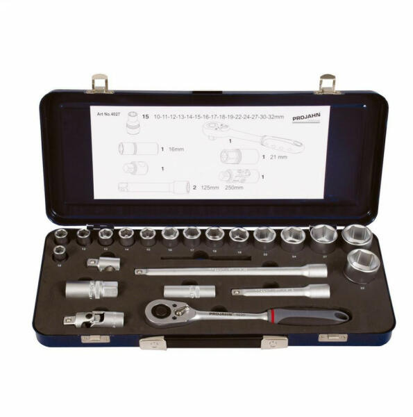 PROJAHN Trusa de chei tubulare industriale 1/2" PROJAHN, 10-32 mm, 22 ...