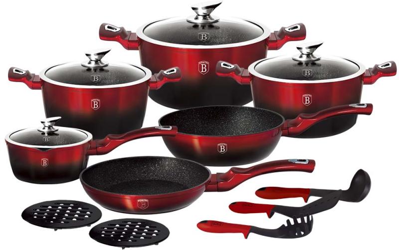 Berlinger Haus Black Burgundy Metallic Line 15 pcs (BH/1632) (Vas ...