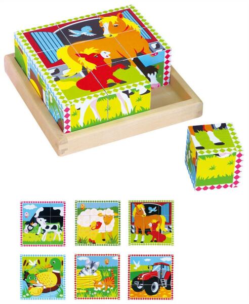 Viga Toys Дървени кубчета пъзел - Ферма, Viga (59789) цени и други ...