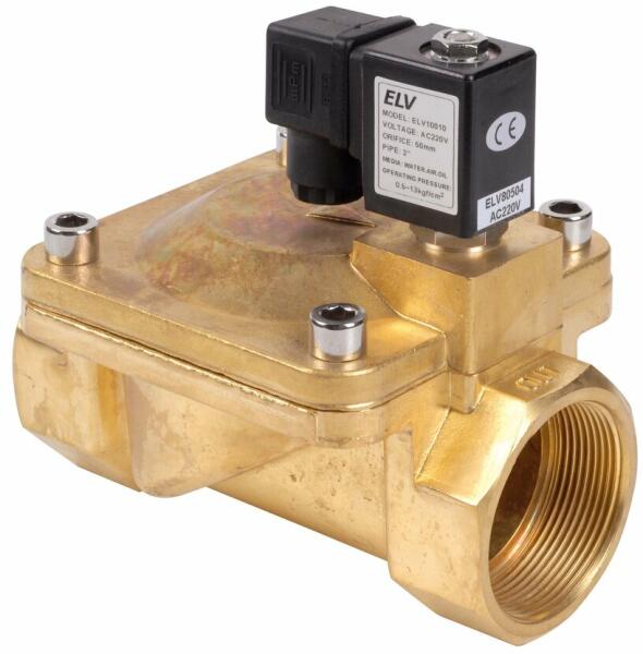 ELV ELV15 1.1/2" 24V DC (0-10 bar) Магнет вентил месинг нормално затворен (ELV15014/24DC ...