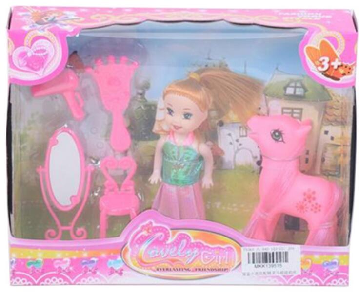 Vásárlás: Magic Toys Sandra baba pink pónival és fodrász kiegészítőkkel ...
