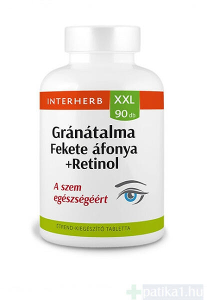 Vásárlás: INTERHERB XXL Gránátalma, Fekete Áfonya + Retinol tabletta 90 ...