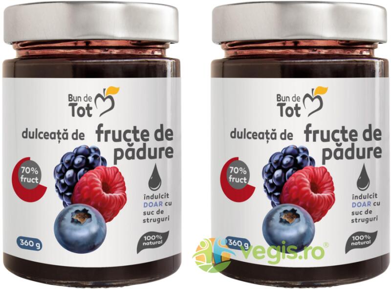 BUN DE TOT Pachet Dulceata din Fructe de Padure fara Zahar 360g+360g ...