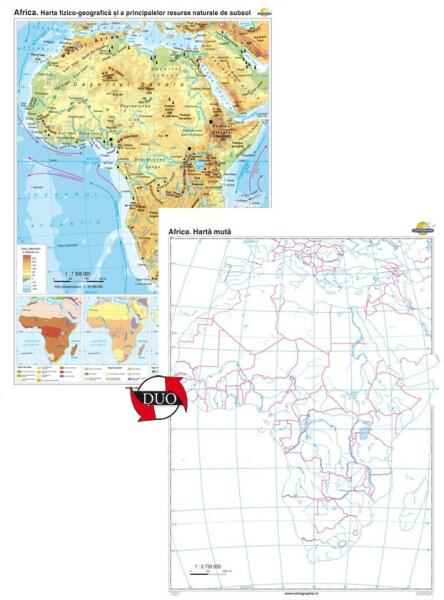 Africa. Harta fizico-geografică şi aprincipalelor resurse naturale de ...