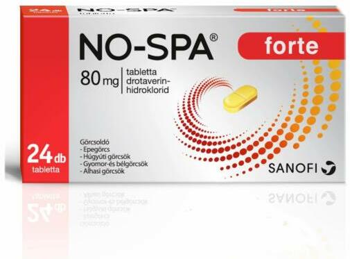 Vásárlás: Sanofi No-Spa Forte 80mg tabletta 24db Táplálékkiegészítő árak összehasonlítása, No ...