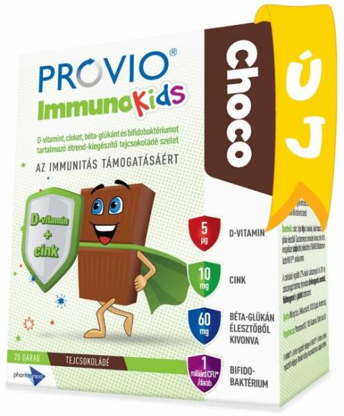 Vásárlás: Provio Immuno Kids Choco D-vitamin + Cink 20 db ...