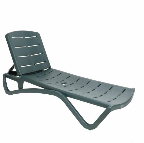 Sezlong plaja, structura plastic, verde (Sezlong) - Preturi
