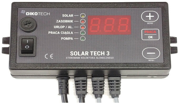 DIKO TECH Controler panouri solare presurizate SOLAR TECH 3 (cu 2 senzori, pentru control 1 ...