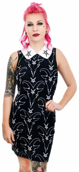 TOO FAST rochie de damă TOO FAST - SATANIC GOAT HEAD & PENTAGRAM ...