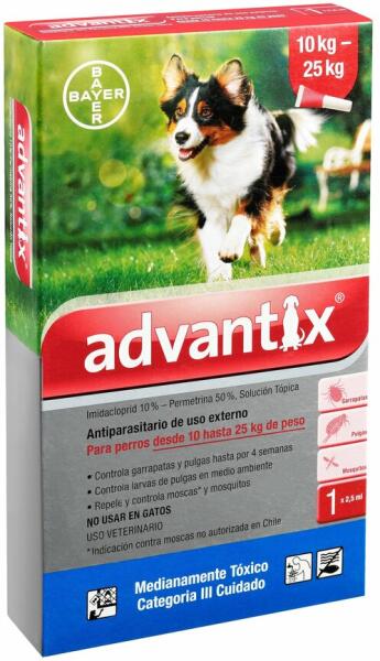 Bayer Advantix spot on Адвантикс за кучета от 10 до 25кг/-1 или 4 броя ...