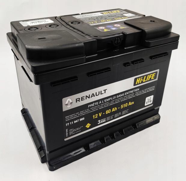 Renault Start Stop EFB 60Ah 510A (7711947966) (Acumulator auto) - Preturi