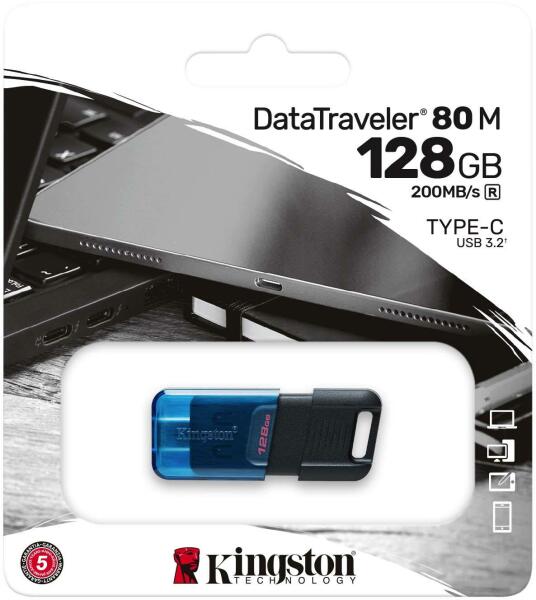 Kingston DataTraveler 80 M 128GB USB 3.2 (DT80M/128GB) (Memory stick ...