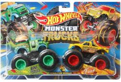 Mattel Set 2 masini Monster Truck, Hot Wheels, Bins of Steel si All Fried up, 1: 64, HLT64 ...