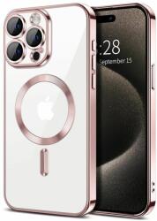 Husa pentru iPhone 15 Pro - Techsuit Luxury Crystal MagSafe - Roz (Husa ...