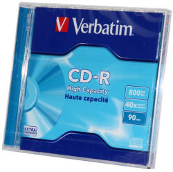 Verbatim Cd-r 40x 800mb 90min Normál Tokban (43428) írható CD, DVD ...