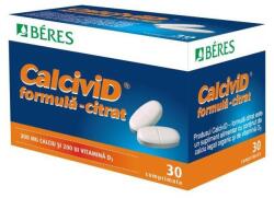 BÉRES Calcivid formula citrat, 30 comprimate filmate, Beres (Suplimente ...