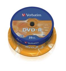 Verbatim Disc DVD-R, AZO, 4, 7GB, 16x, 25 de discuri, pe bobină ...