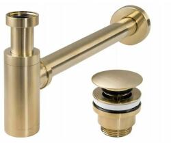 Rea Sifon lavoar cu ventil Click-Clack universal Rea Bez auriu periat ...