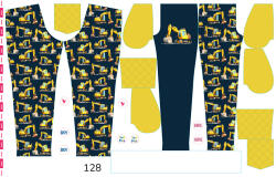 Takoy Panou cu croială 128 pentru pantaloni softshell escavator pe ...