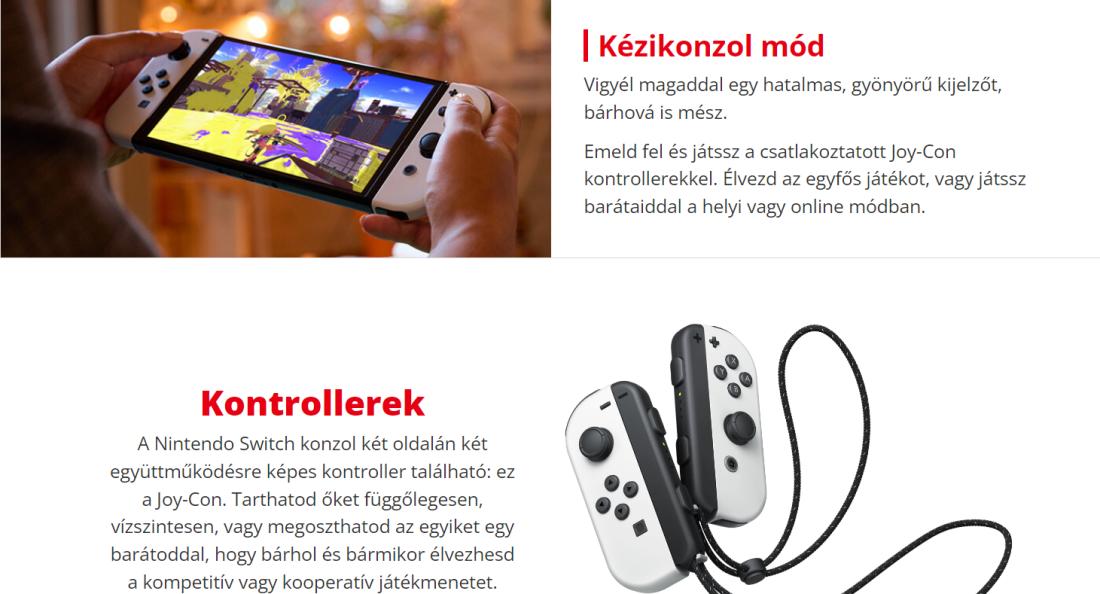 Nintendo Switch OLED Model vásárolj már 126 000 Ft-tól